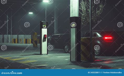 Automated Entry System With Cctv Monitoring For Car Park Barrier Management And Security Stock