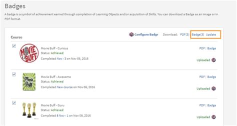 Badges Adobe Learning Manager