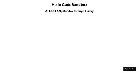 React Js Cron Mui Examples Codesandbox