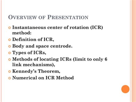 Icr Velocity Analysis Graphical Method Theory Of Machine Pdf