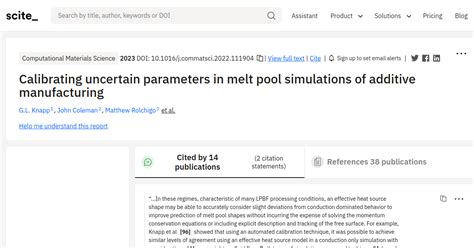 Calibrating Uncertain Parameters In Melt Pool Simulations Of Additive