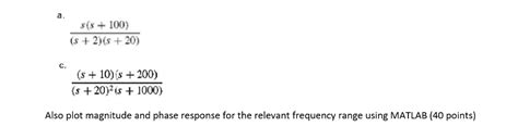 Solved Plz Plt The Magnitude And Phase Response For The Chegg