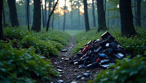 A Breathtaking Forest Clearing Bathed In The Soft Glow Of Twilight