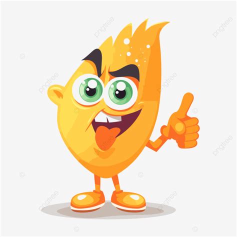 당신을 가리키는 손가락 벡터 엄지손가락을 포기하는 만화 화난 오렌지 불 캐릭터 상표 클립 아트 Png 일러스트 및 벡터