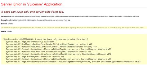 Html A Page Can Have Only One Server Side Form Tag Error Stack