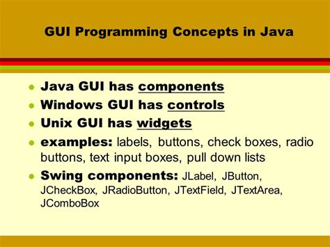 Gui Programming In Java Ppt Video Online Download