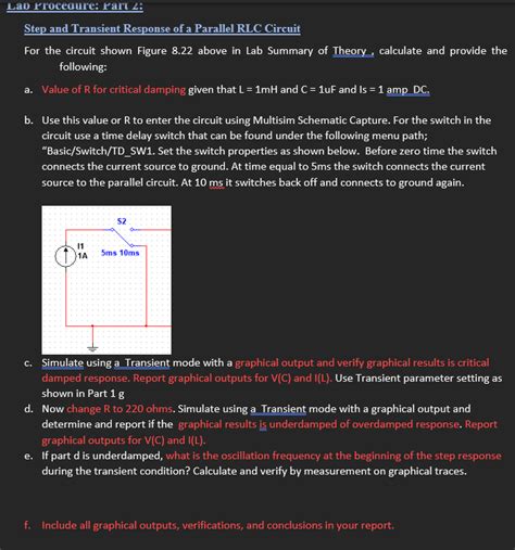 Step And Transient Response Of A Parallel Rlc