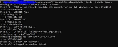 Running A Standard Net Console Application In Docker Container