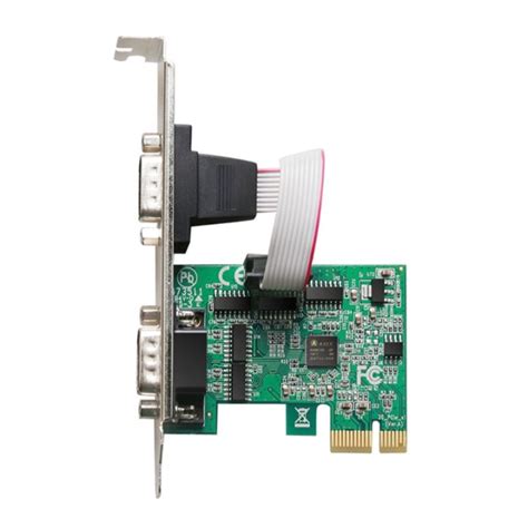 2 Port Low Profile Native RS232 PCI Express Serial Adapter Card With 16550 UART PCIe RS232