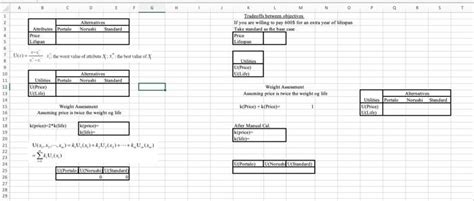 1a Apply Multi Attribute Utility Theory Using The