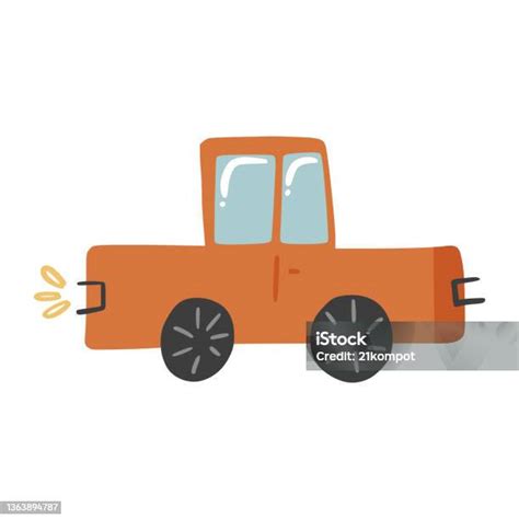 손으로 그린 스타일로 귀여운 낙서 승용차 디자인 어린이 보육 방 옷 지도 및 섬유 만화 벡터 일러스트 흰색에 고립 0명에 대한 스톡 벡터 아트 및 기타 이미지 Istock