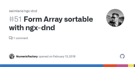Form Array Sortable With Ngx Dnd Issue Swimlane Ngx Dnd Github