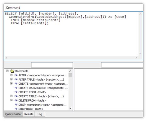 Example Street Address Geocoding