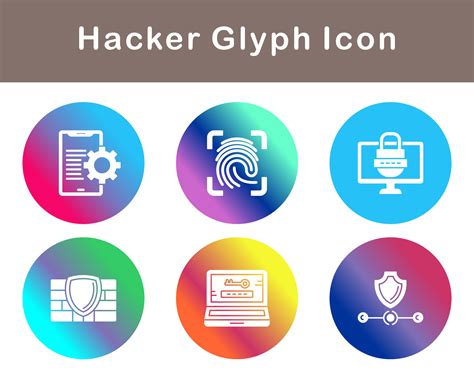 Hacker Vector Icon Set 21394125 Vector Art At Vecteezy