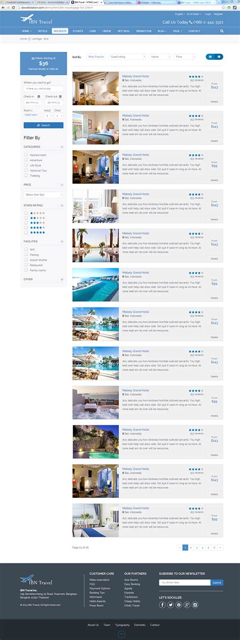 Ibn Travel Html3 And Css3 Responsive Template On Behance