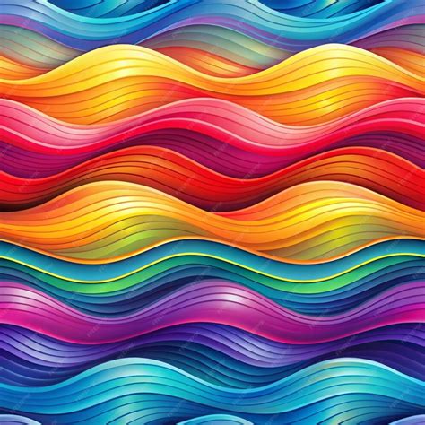 Seamless Gradient Background With Smooth Flowing Waves In Vibrant Hues Premium Ai Generated Image