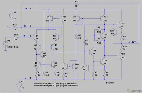 Detailed Model Of LM Operational Amplifier YouSpice