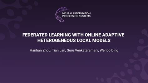 Hanhan Zhou Tian Lan Guru Venkataramani Wenbo Ding · Federated Learning With Online Adaptive