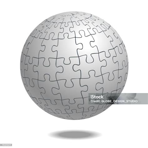 구형 직소 퍼즐의 그래픽 자료 3d 일러스트레이션 인포그래픽 하얀 구에 대한 스톡 벡터 아트 및 기타 이미지 구 지그소 퍼즐 0명 Istock