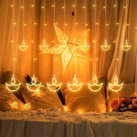 Led Diya Curtain Light For Diwali Decoration Homafy