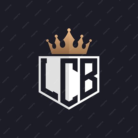 Premium Vector Luxury Lcb Logo With Crown Elegant Initials Lcb Letter