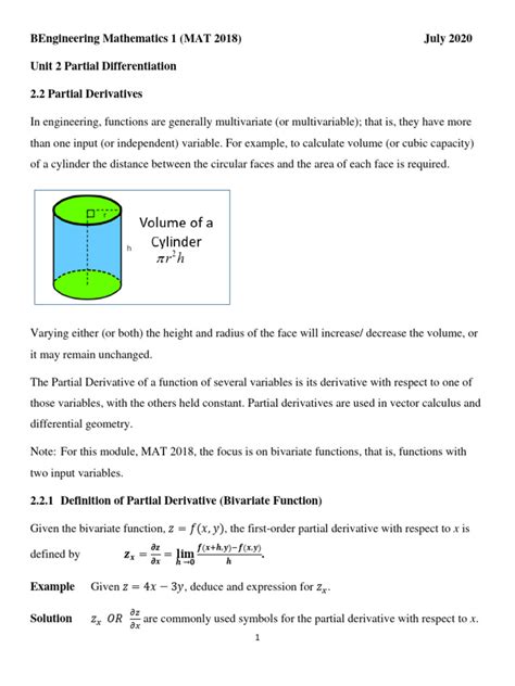 22 Partial Derivatives Download Free Pdf Derivative Function Mathematics