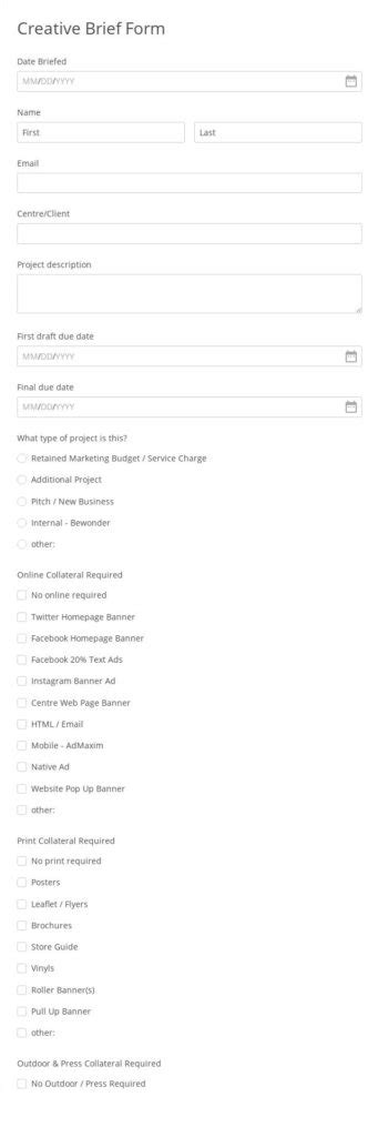 Makeup Consultation Form Template 123 Form Builder
