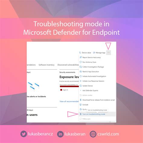Troubleshooting Mode In Microsoft Defender For Endpoint Cybersecurity World