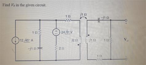 solved find v0 in the given circuit