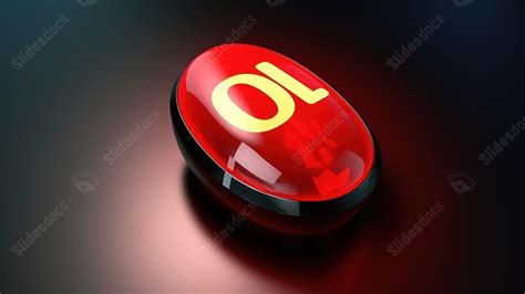 Clicking The Red Ok Button With A 3d Hand Cursor Powerpoint