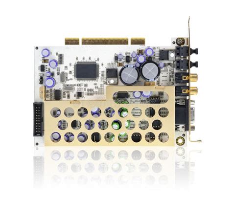 Sound Card Input And Output Ports Stock Image Image Of Microphones Connection 1929907