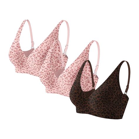 3pc Bra Set Demi Bras For Women Workout Yoga Tops Plunge Neck Bras