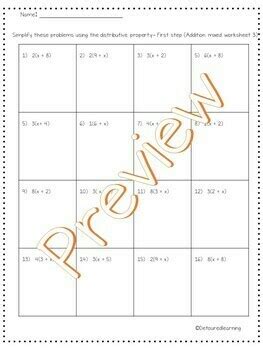 Simplifying And Solving Using The Distributive Property By Detoured Learning