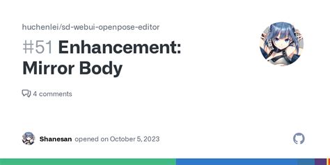 Enhancement Mirror Body Issue Huchenlei Sd Webui Openpose Editor GitHub