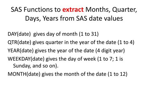 Ppt Chapter 14 Transforming Data With Sas Functions Powerpoint