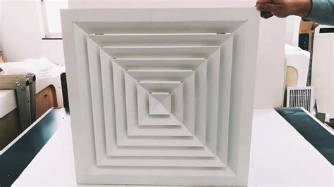 Ventilation Aluminum Removable Core Square Louvre Faced Way Supply Ceiling Air Diffusers With