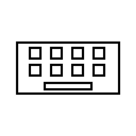 Keyboard Outline Red Vector Svg Icon Svg Repo