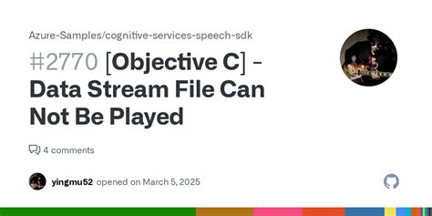 Objective C Data Stream File Can Not Be Played Issue