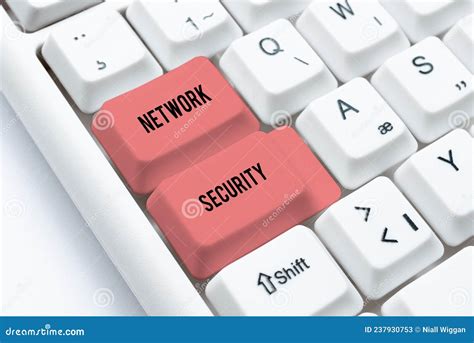 Text Caption Presenting Network Security Word For Practice Of Securing A Computer Web From
