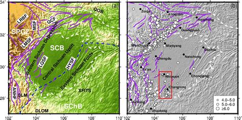 The Main Geological Structures And Seismicity In The Sichuan Basin And