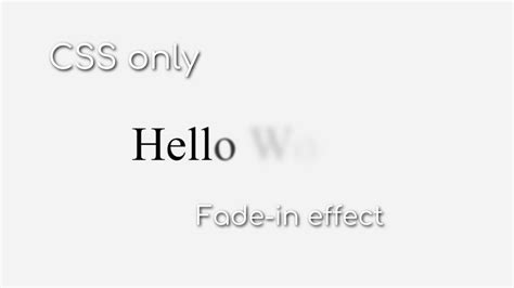 Появление текста Fade In Text Effect Html Scss Youtube