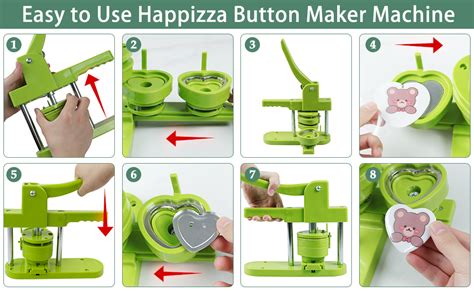 Happizza Heart Shaped Button Maker Machine Detachable Happizza Heart Shaped Button Maker Machine Detachable