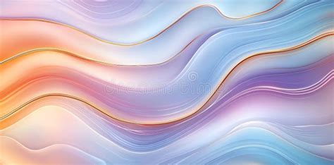 A Vibrant Abstract Background Featuring Flowing Waves Of Pastel Colors Stock Illustration
