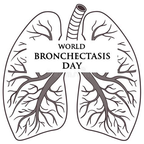 Bronchiectasis Lungs Disease Color Icon Vector Illustration Stock