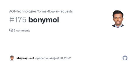 Bonymol · Issue 175 · Aot Technologiesforms Flow Ai Requests · Github