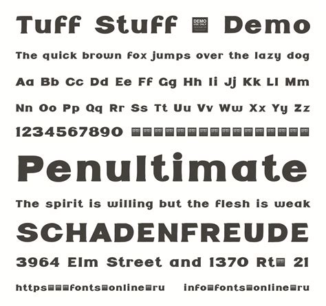 Tuff Stuff Demo Font