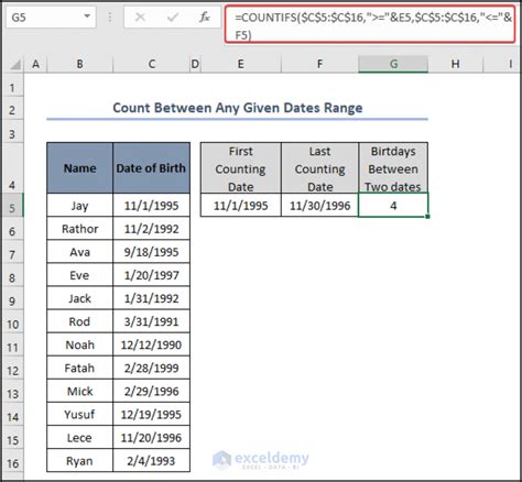 Countif Between Two Dates In Excel Suitable Examples