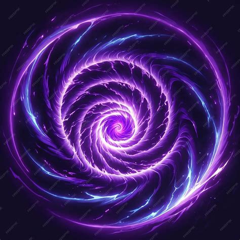 A Purple Spiral With Purple And Blue Lines And A Purple Spiral