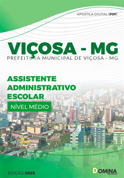 Apostila Pref Viçosa Mg 2023 Assistente Administrativo Escolar Domina