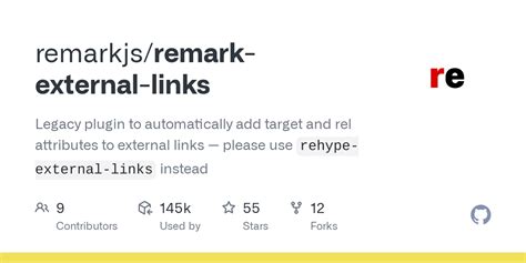 Github Remarkjsremark External Links Legacy Plugin To Automatically Add Target And Rel